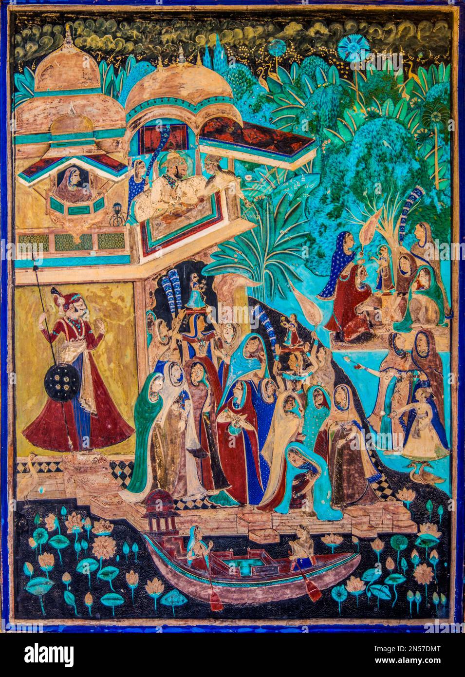 Chittra Shala courtyard with virtuoso fine paintings, Taragarh Fort ...