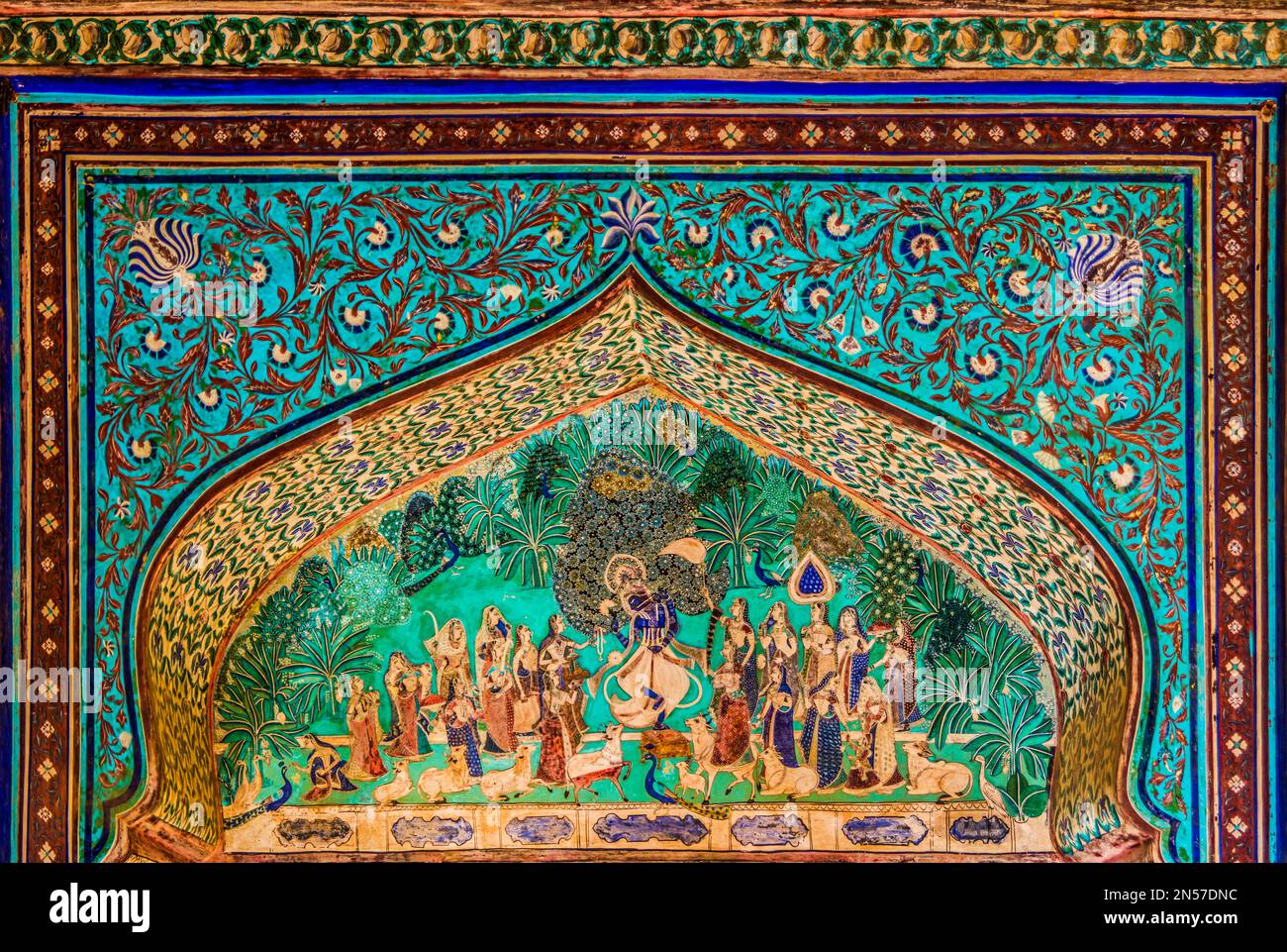 Chittra Shala courtyard with virtuoso fine paintings, Taragarh Fort ...