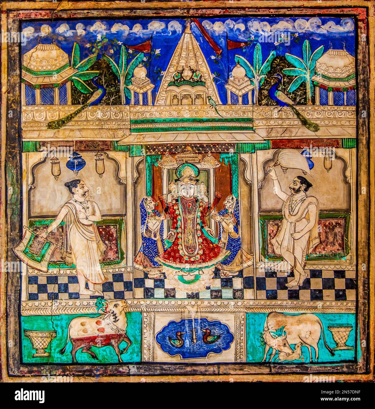 Chittra Shala courtyard with virtuoso fine paintings, Taragarh Fort ...