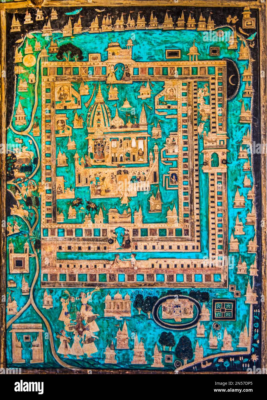 Chittra Shala courtyard with virtuoso fine paintings, Taragarh Fort ...