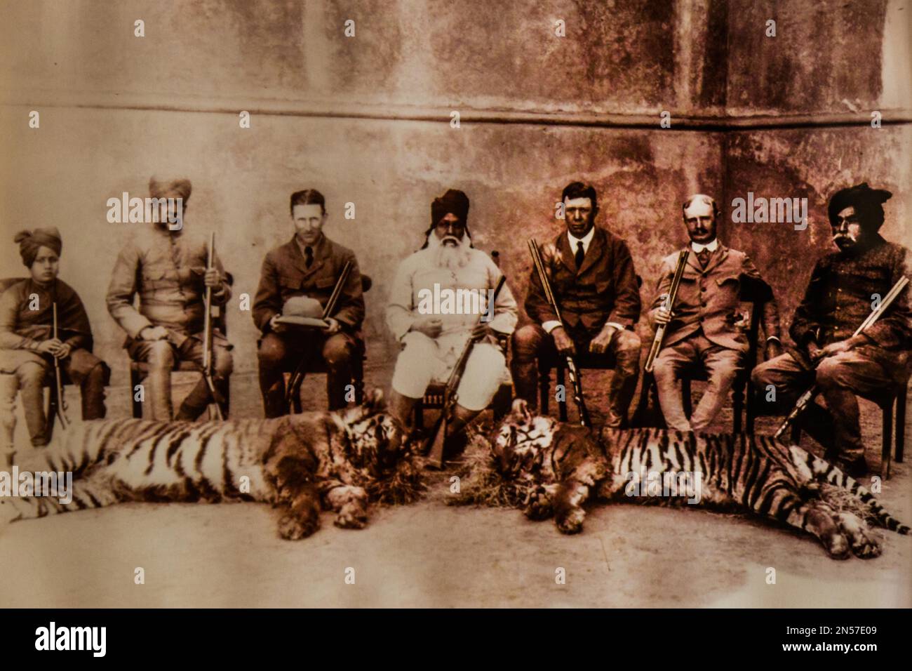 Historical photo of Tiger Huntm Palace-Hotel Nahargarh rebuilt in ...