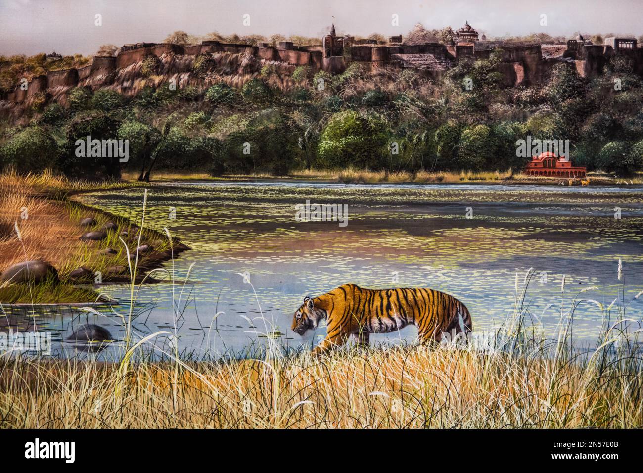 Painting of Bengal Tiger in Ranthambore National Park and Tiger Reserve ...