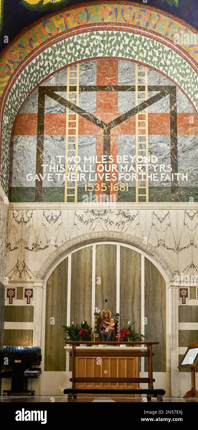 Memorial shrine, to 40 martyrs killed (1535-1681) in England because of ...