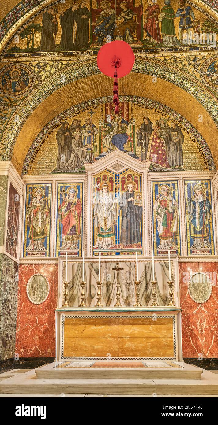 Altar and mosaics (in the chapel dedicated to saints Augustine and ...