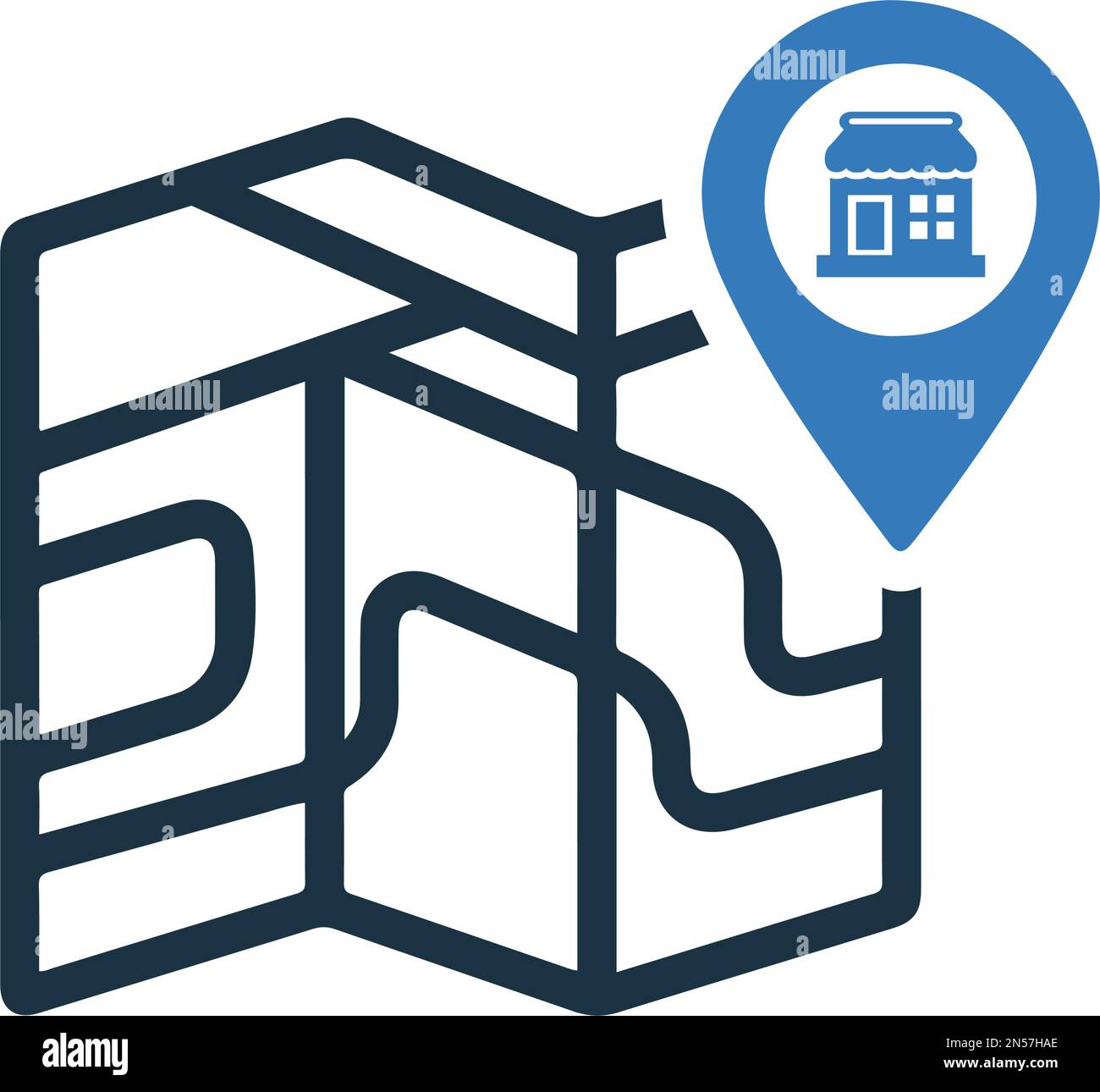 Store, map, location icon - Simple editable vector EPS file Stock ...