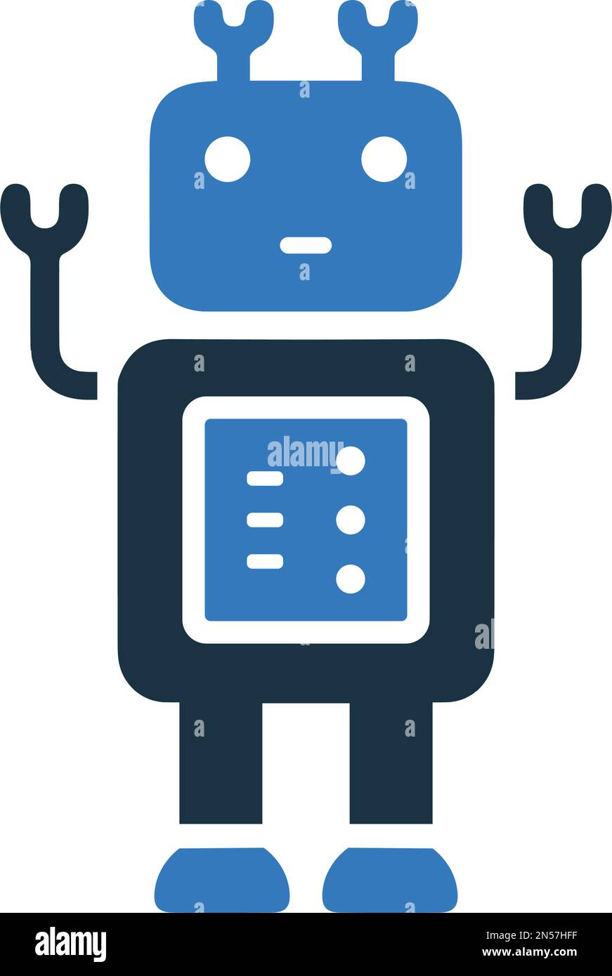 Robotics, robot icon - Simple editable vector EPS file Stock Vector ...