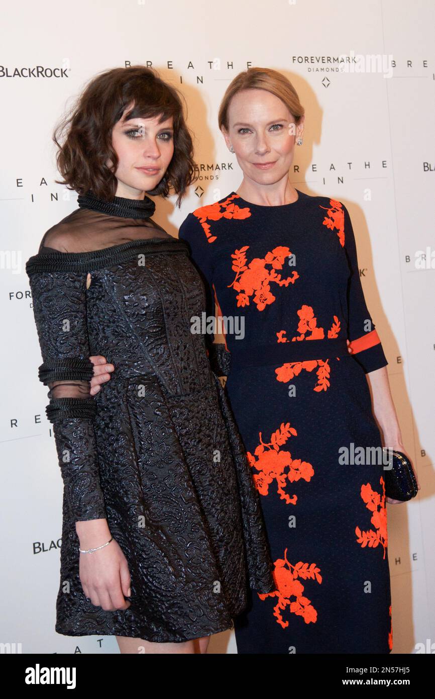 Actresses Felicity Jones (L) and Amy Ryan attend the 'Breath In ...