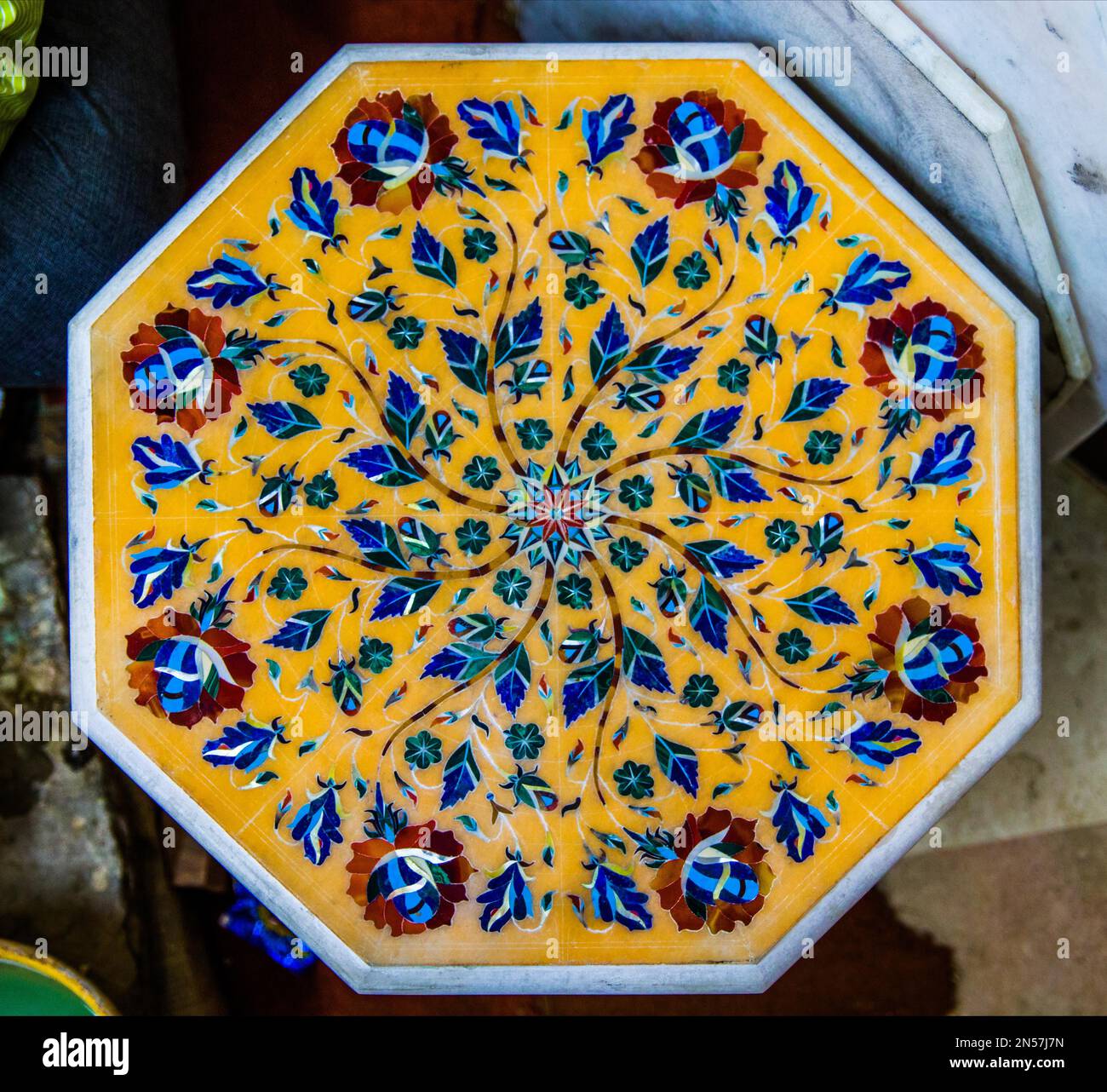 Marble inlay making, handicrafts in Rajasthan, Rajasthan, India Stock ...