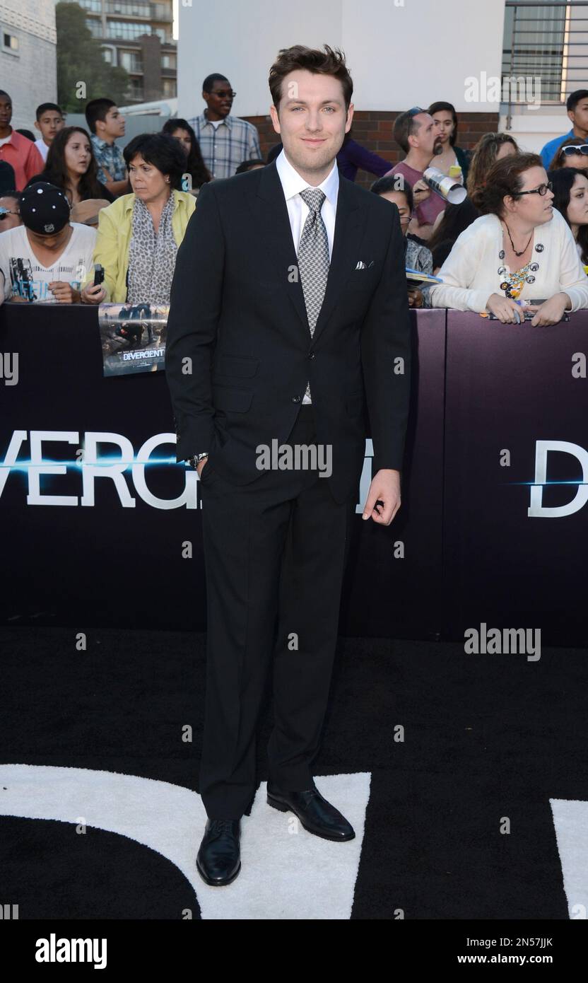 Christian Madsen arrives at the world premiere of "Divergent" at the ...