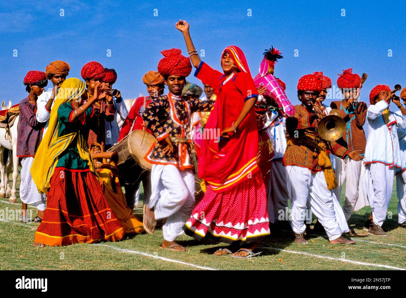 Festive parades with camels and elephants, Holi festival, Jaipur ...