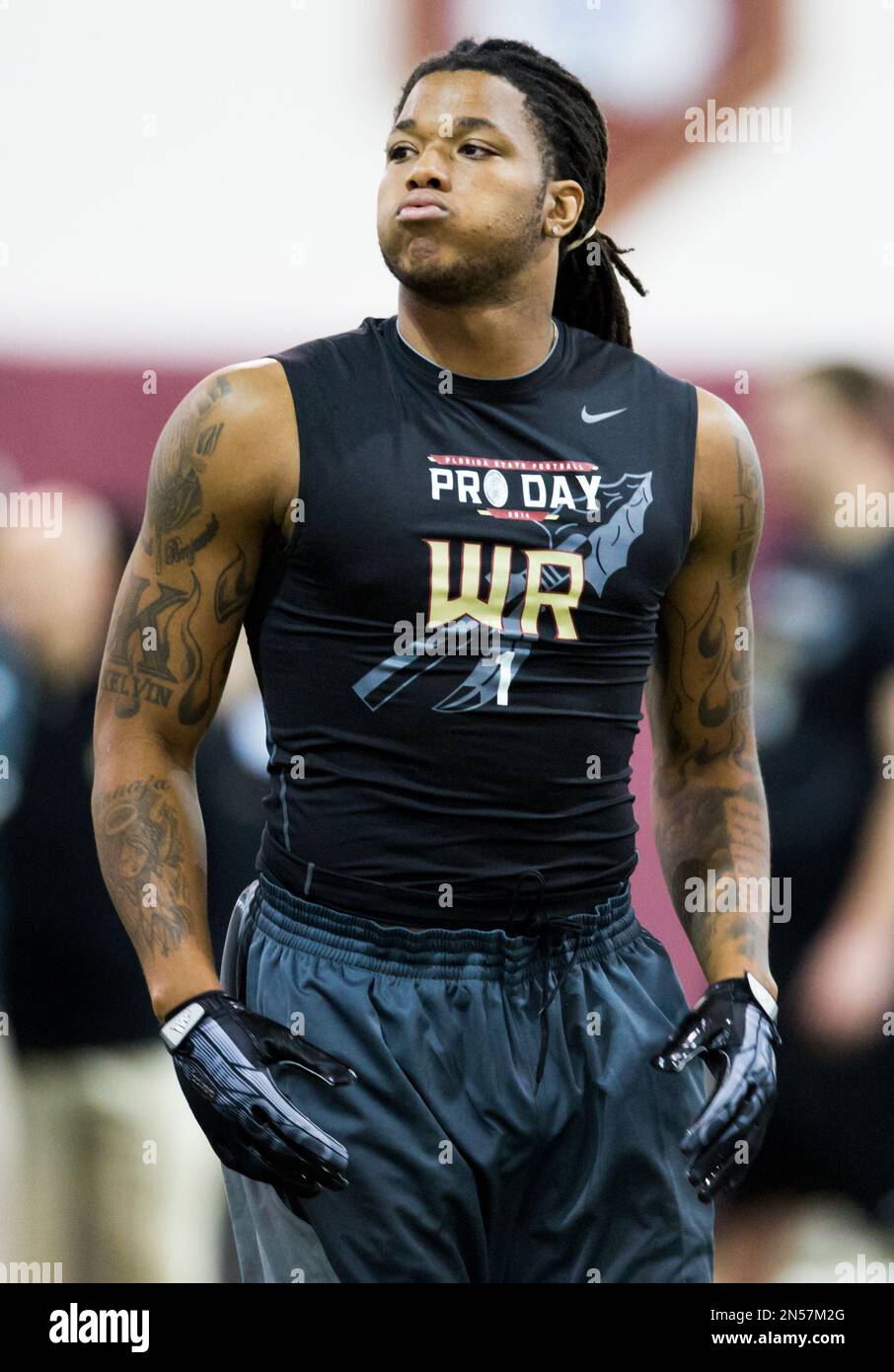 Wide Receiver Kelvin Benjamin during NFL football Pro Day at Florida ...