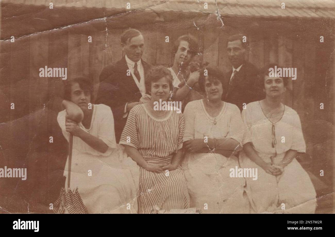 Vintage Photograph Showing Family with them loving Puppy Dog / vintage ...
