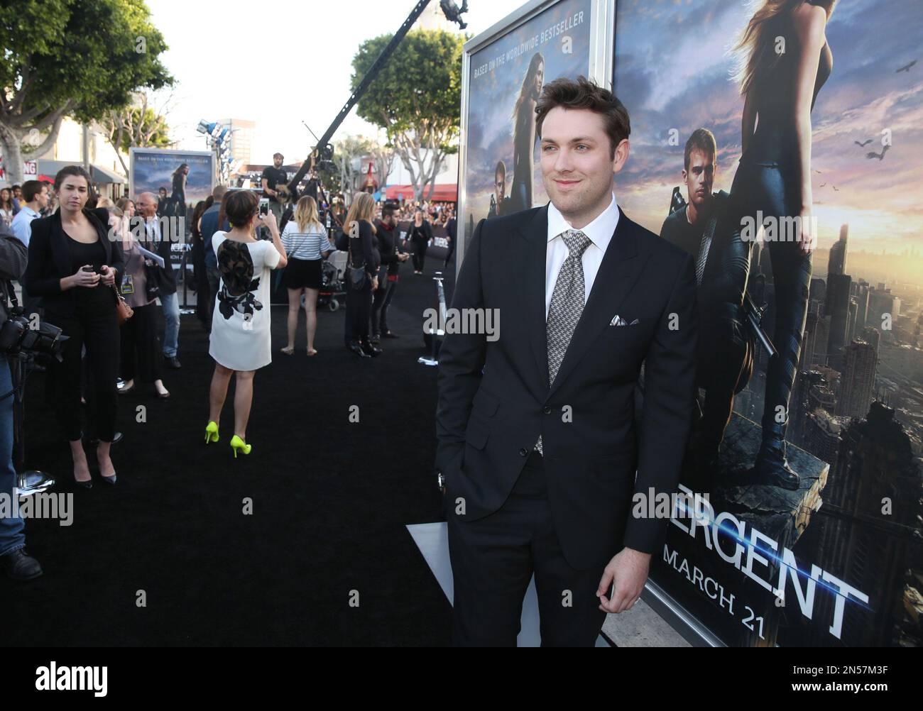Christian Madsen arrives at the world premiere of "Divergent" at the ...