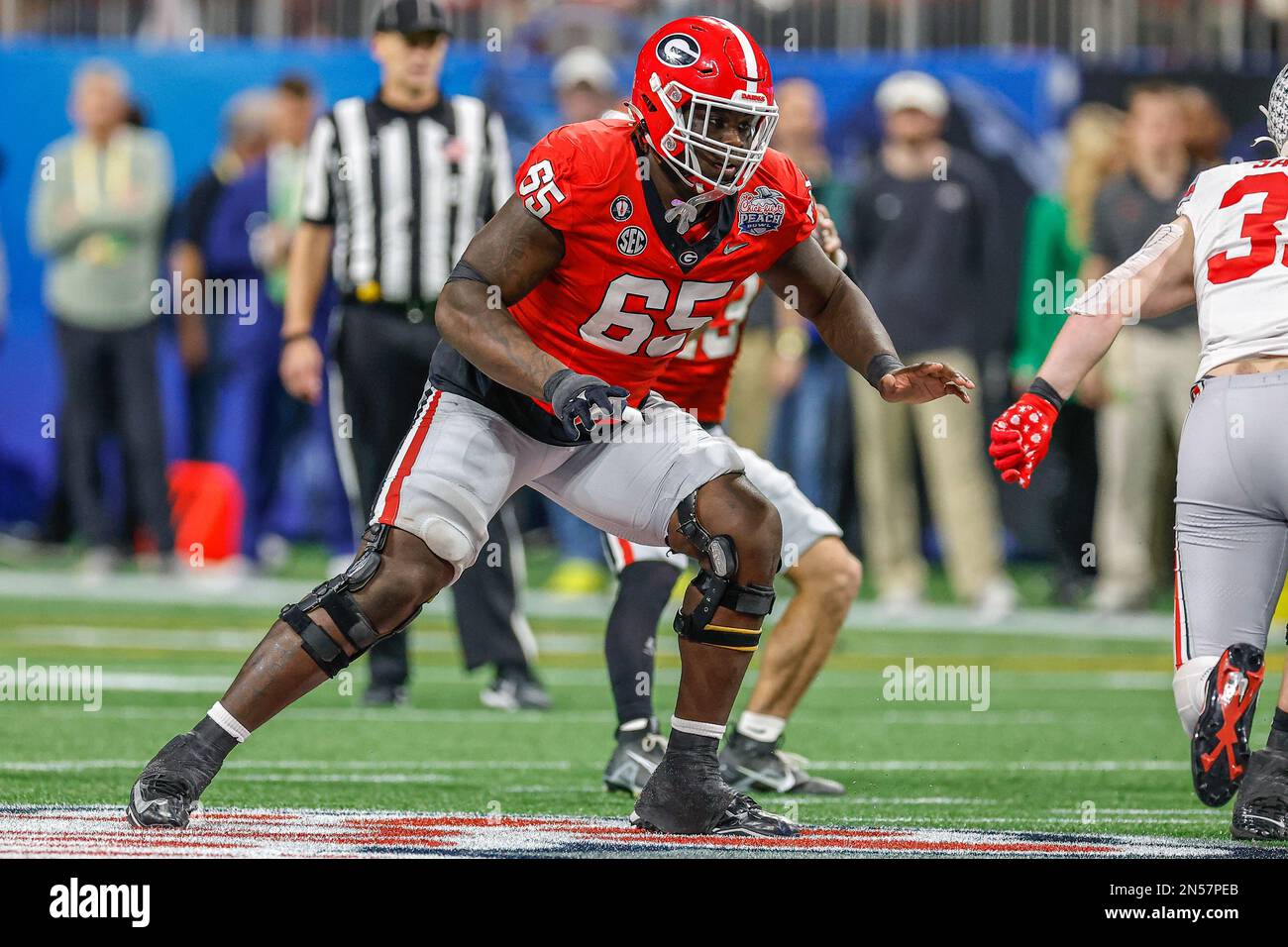 December 31, 2022: Georgia's Amarius Mims (65) in action during the ...