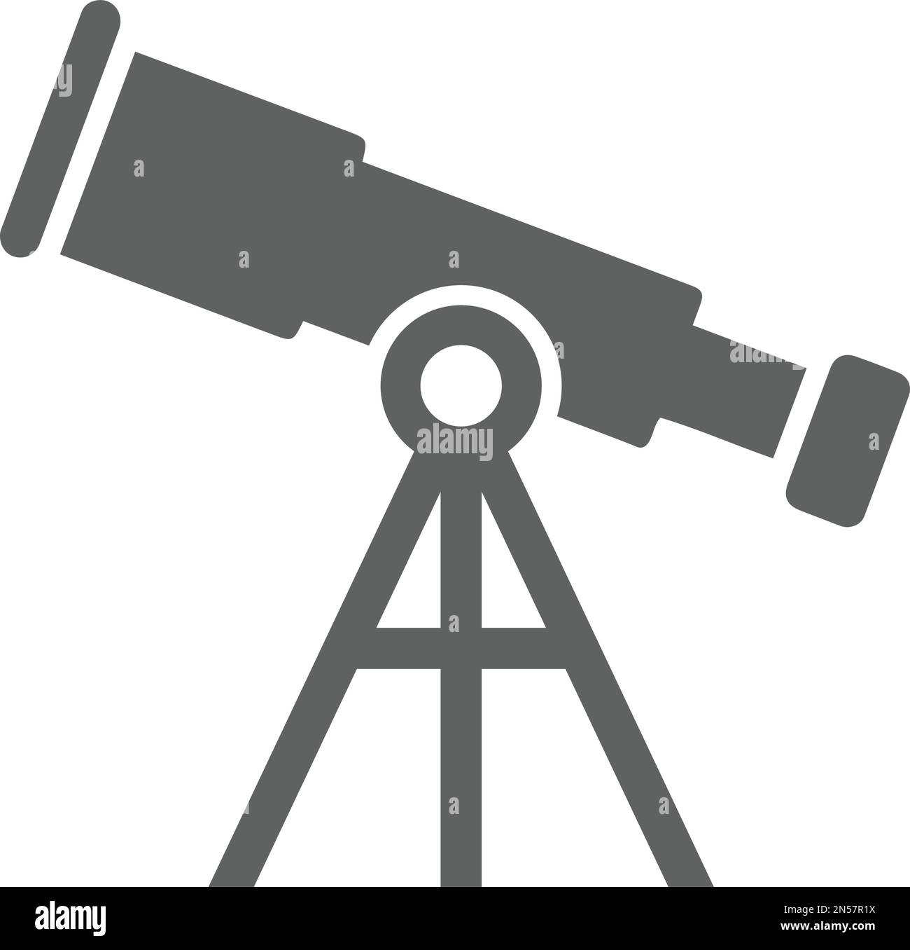 Telescope, astronomy, science icon - Simple editable vector EPS file ...