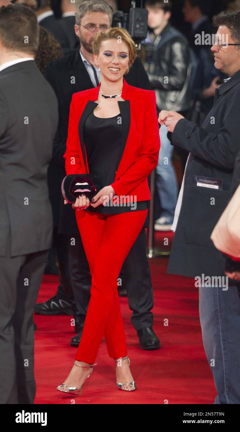 US actress Scarlett Johansson arrives on the red carpet for the French ...