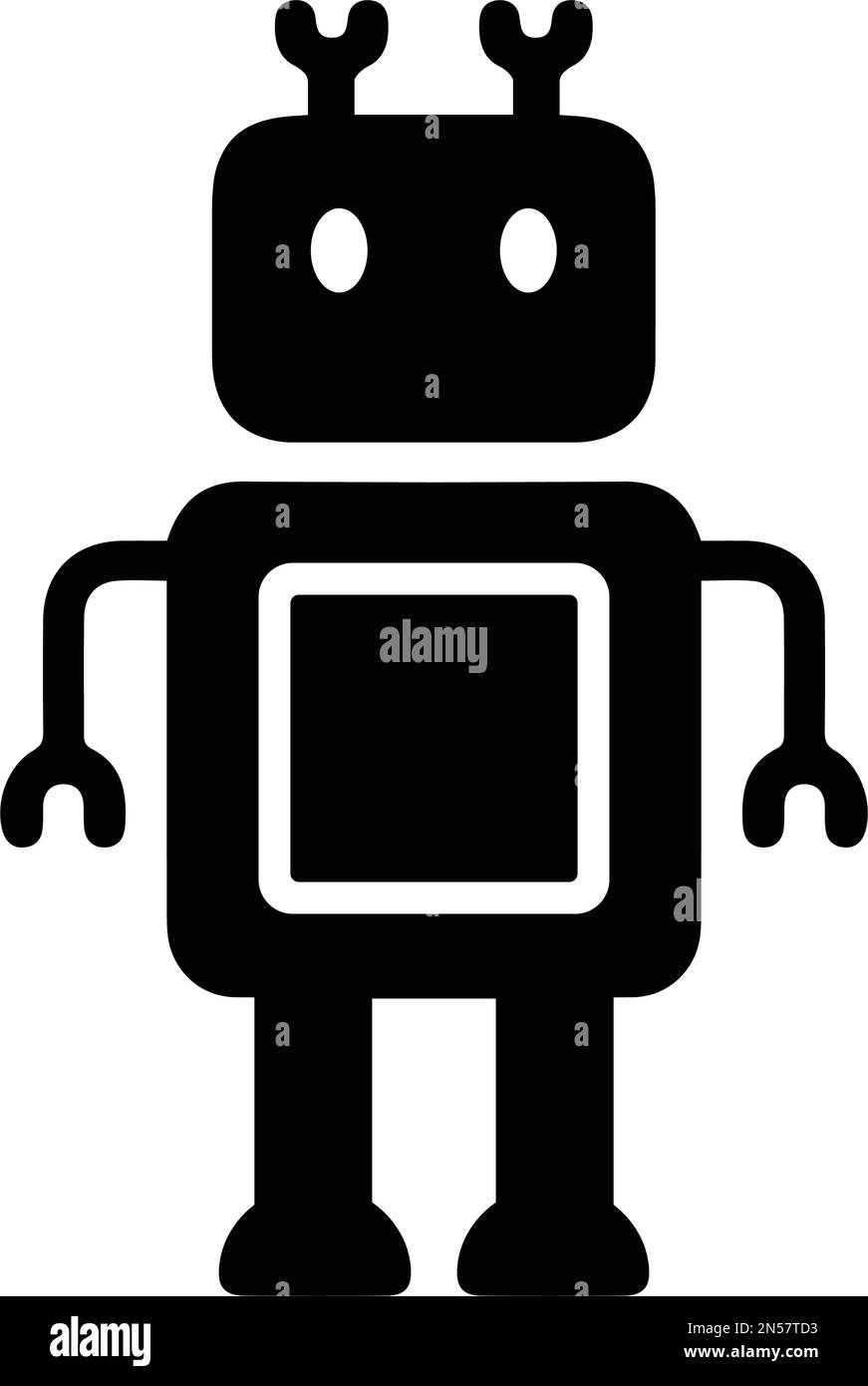 Robot, machine icon - Simple editable vector EPS file Stock Vector ...