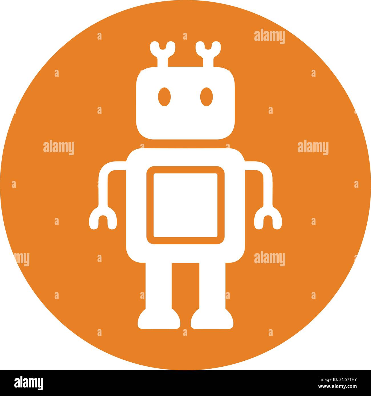 Robot, machine icon - Simple editable vector EPS file Stock Vector ...