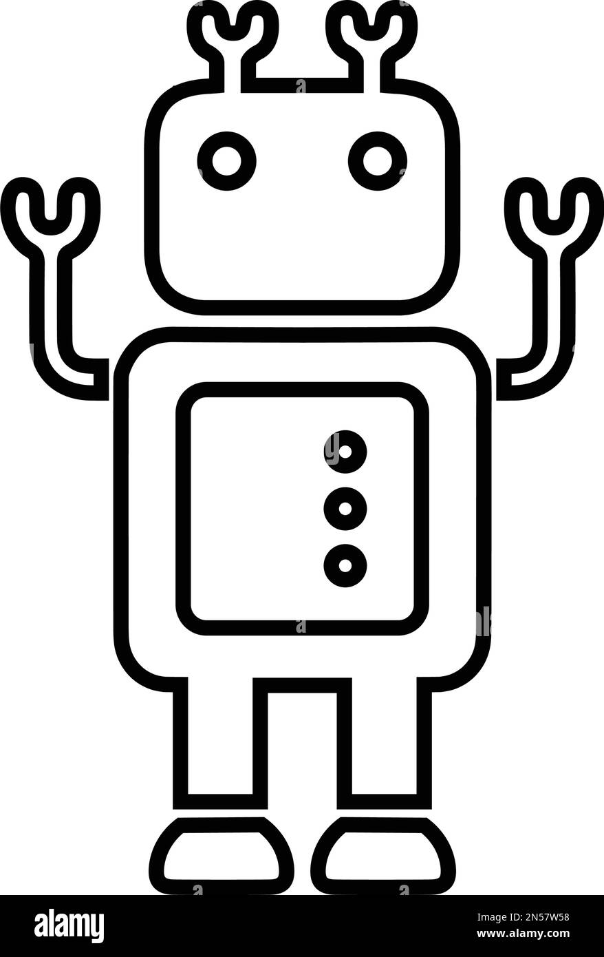 Robotics Robot Icon Simple Editable Vector Eps File Stock Vector Image And Art Alamy