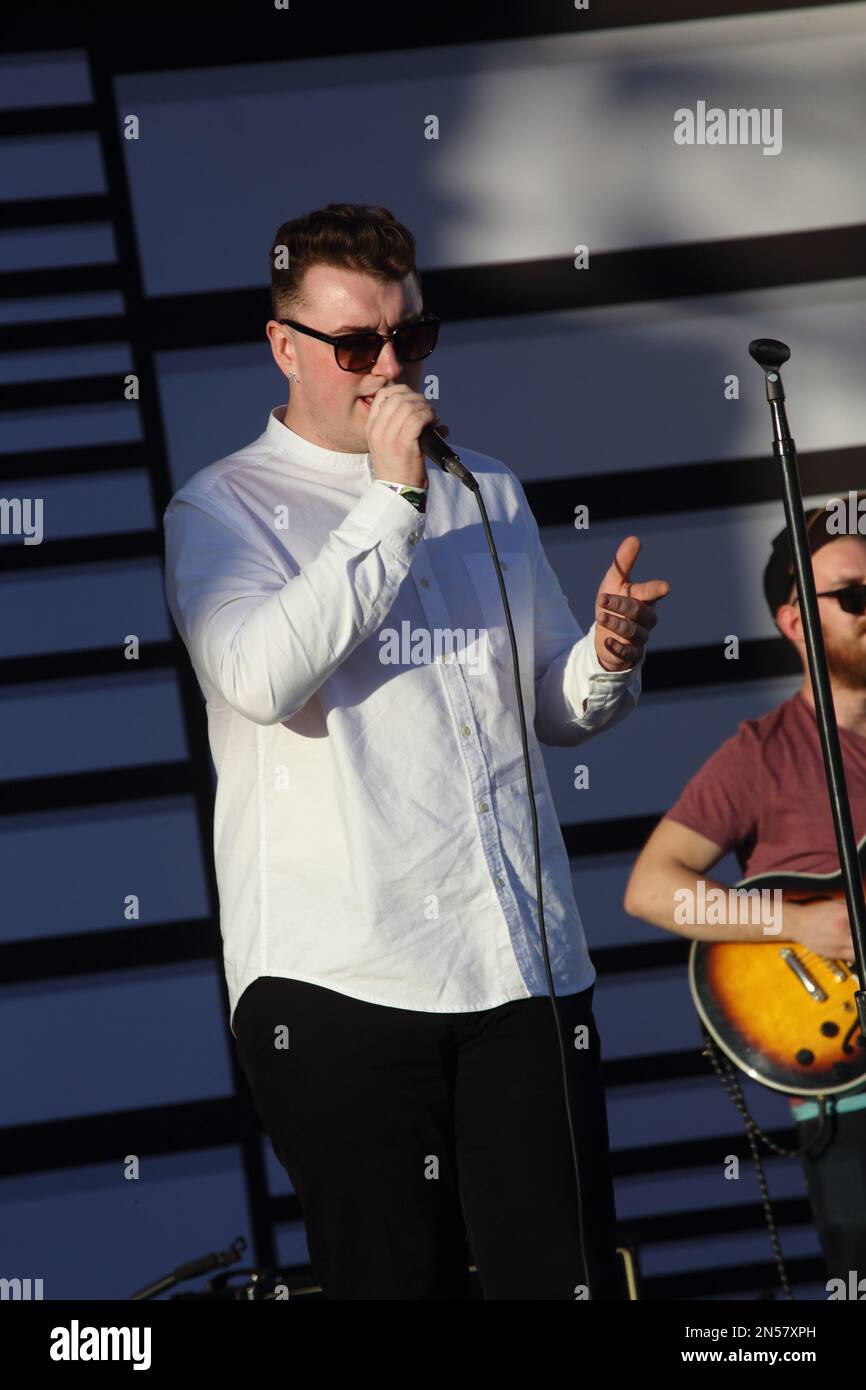 Sam Smith performs at The 2014 mtvU Woodie Awards and Festival at the ...