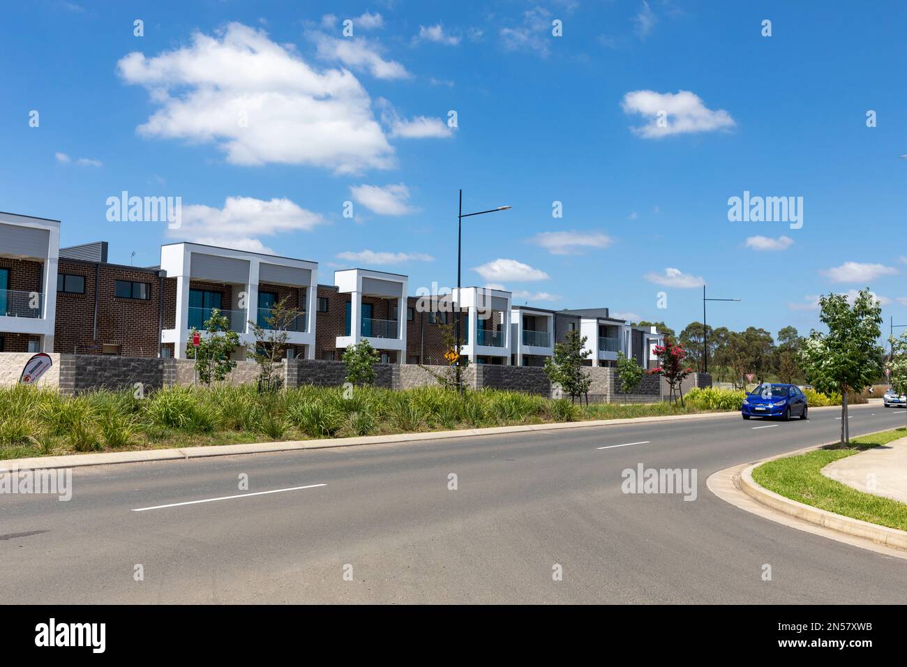 Australia new housing estate and homes, Marsden Park in Sydney NSW ...