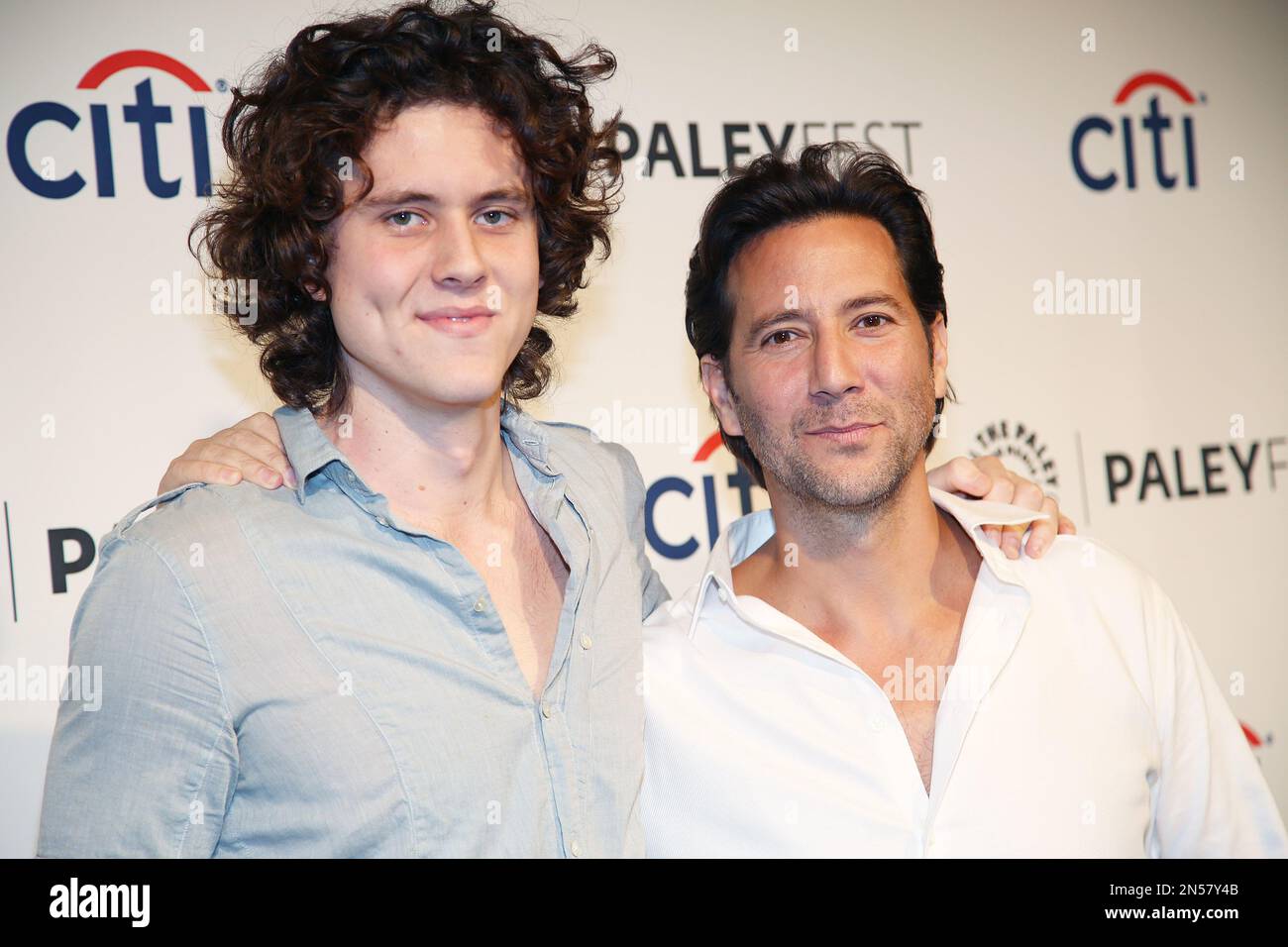 Eli Cusick, left, and Henry Ian Cusick arrive at PALEYFEST 2014 - "Lost ...