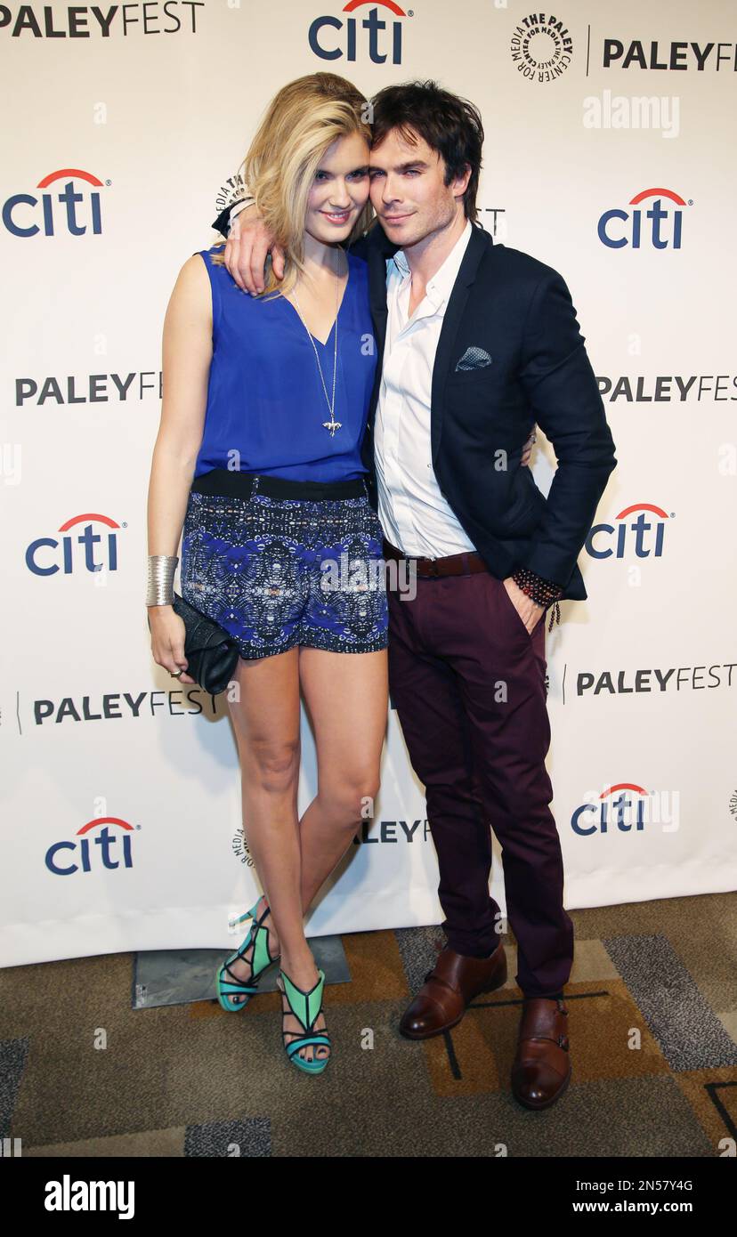 Maggie Grace and Ian Somerhalder arrive at PALEYFEST 2014 - "Lost" 10th ...