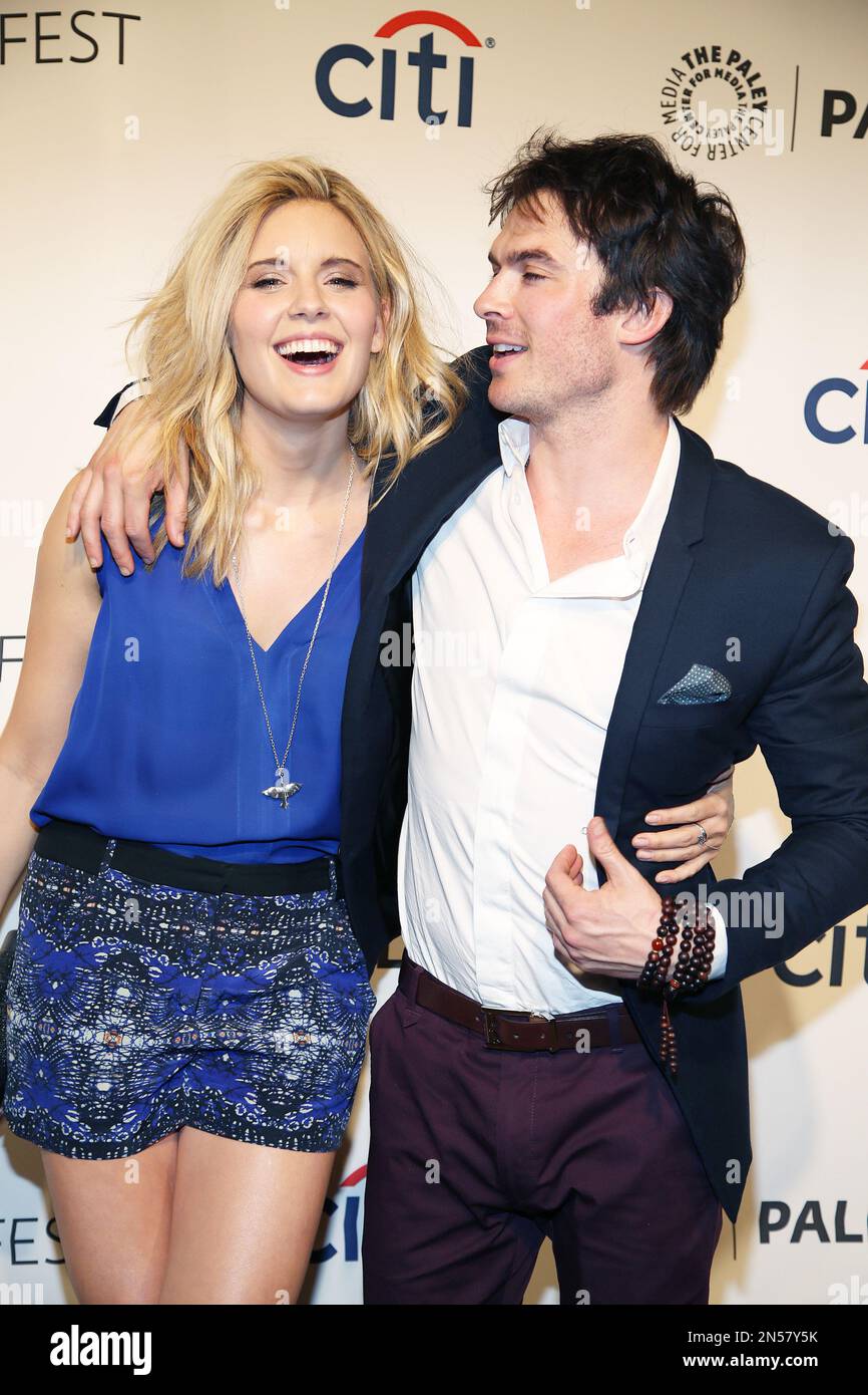 Maggie Grace and Ian Somerhalder arrive at PALEYFEST 2014 - "Lost" 10th ...