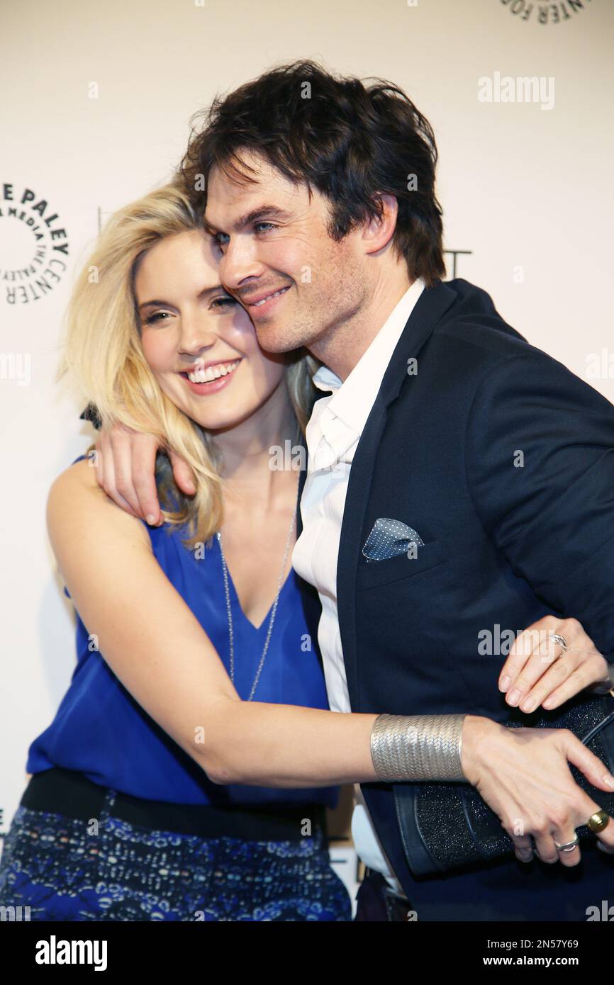 Maggie Grace and Ian Somerhalder arrive at PALEYFEST 2014 - "Lost" 10th ...