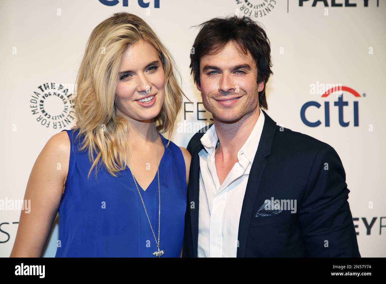 Maggie Grace and Ian Somerhalder arrive at PALEYFEST 2014 - "Lost" 10th ...