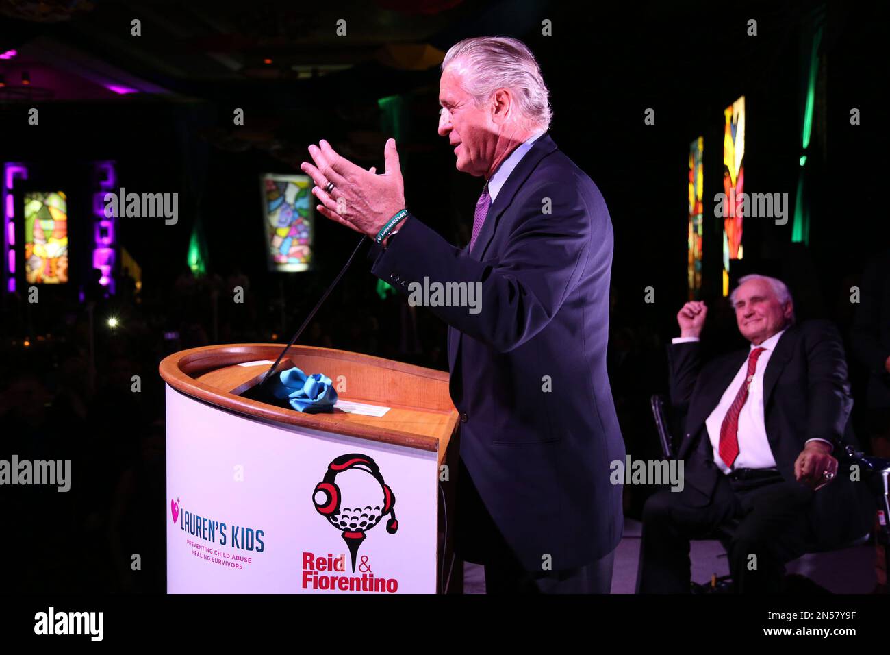 Miami Heat President Pat Riley speaks during the 8th Annual Reid ...