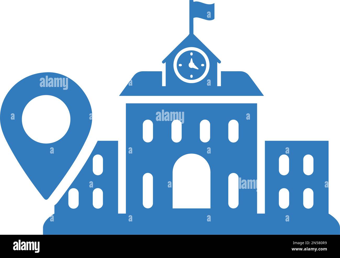 University, location icon - Simple editable vector EPS file Stock ...