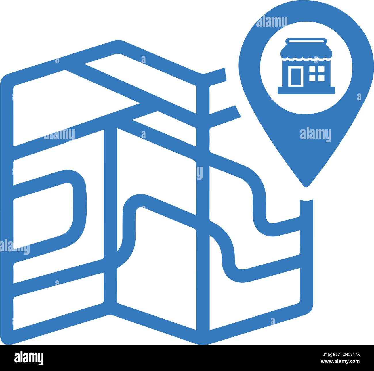 Store Map Location Icon Simple Editable Vector Eps File Stock