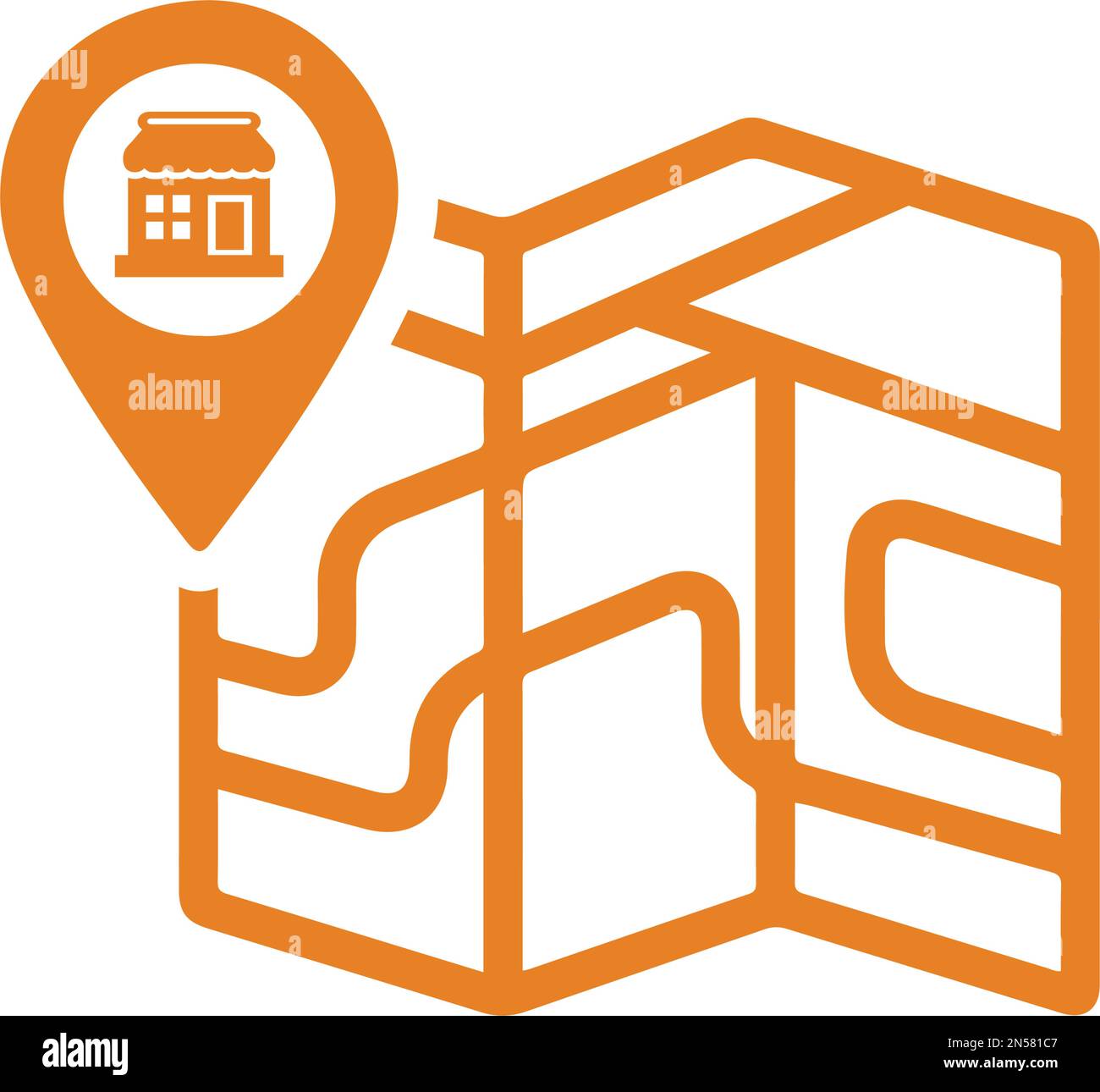 Store, map, location icon - Simple editable vector EPS file Stock ...