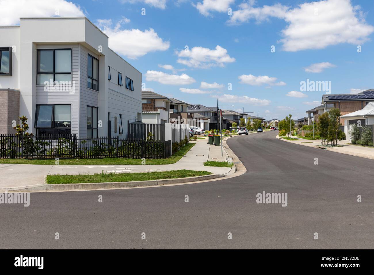 Australia new housing estate and homes, Marsden Park in Sydney NSW ...