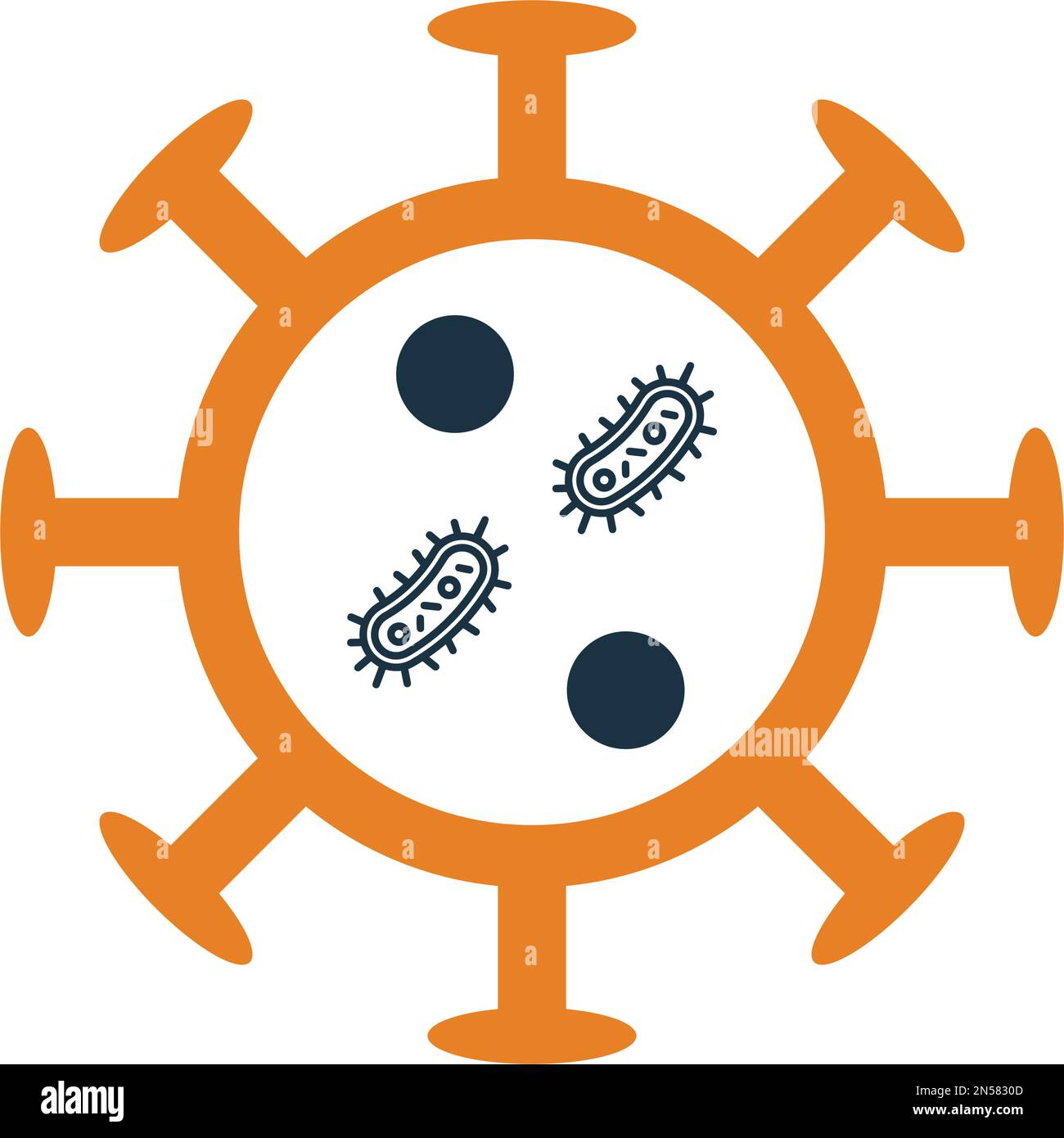 Virus, insect, bacteria icon - Simple editable vector EPS file Stock ...