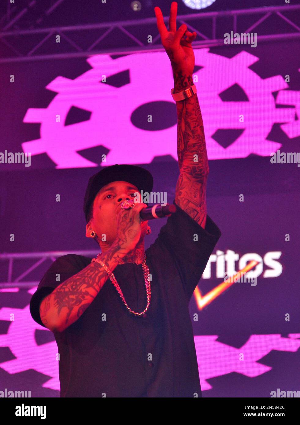 Los Angeles rapper Kid Ink performs on the Doritos #BoldStage at the ...
