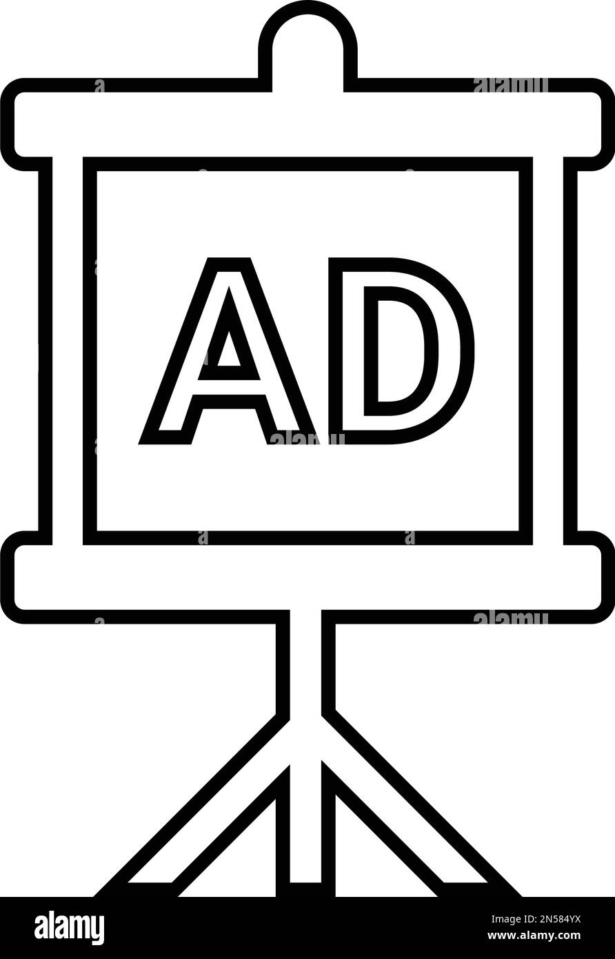 Street, ad icon - Simple editable vector EPS file Stock Vector Image ...