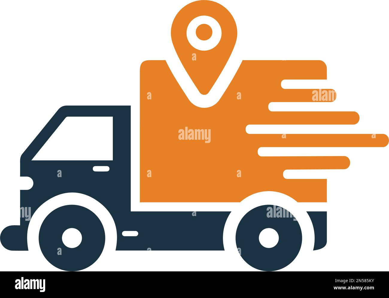 Truck, delivery icon - Simple editable vector EPS file Stock Vector ...