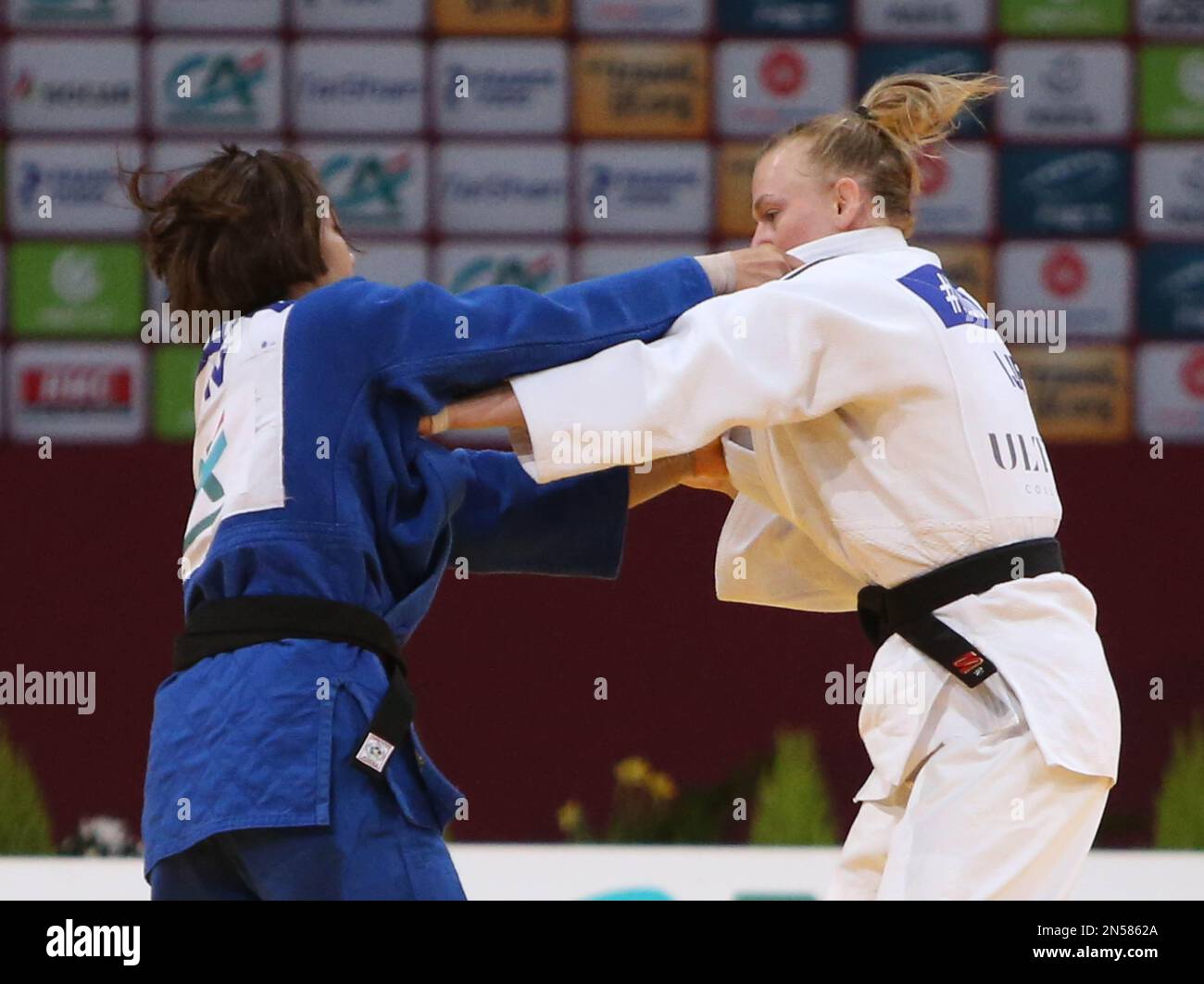 Nami Nabekura of Japan and Katharina Haecker of Australia during the ...