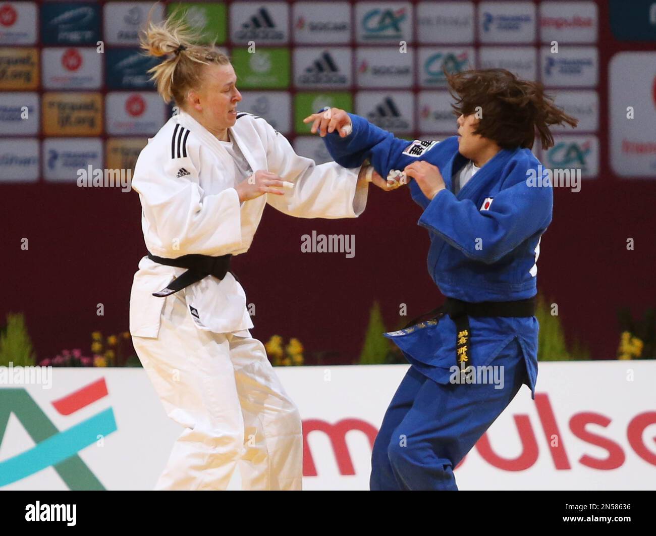 Nami Nabekura of Japan and Katharina Haecker of Australia during the ...