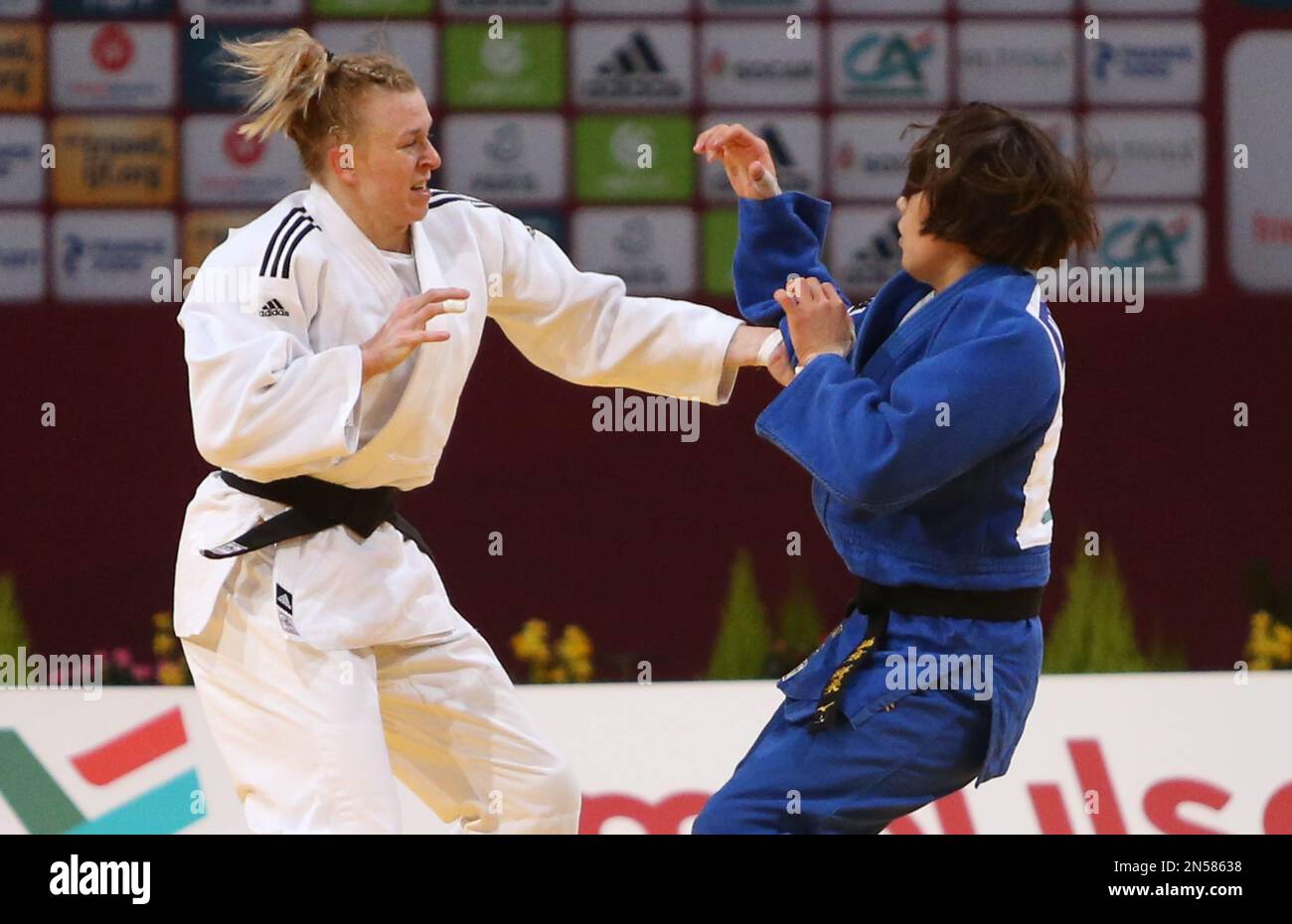 Nami Nabekura of Japan and Katharina Haecker of Australia during the ...