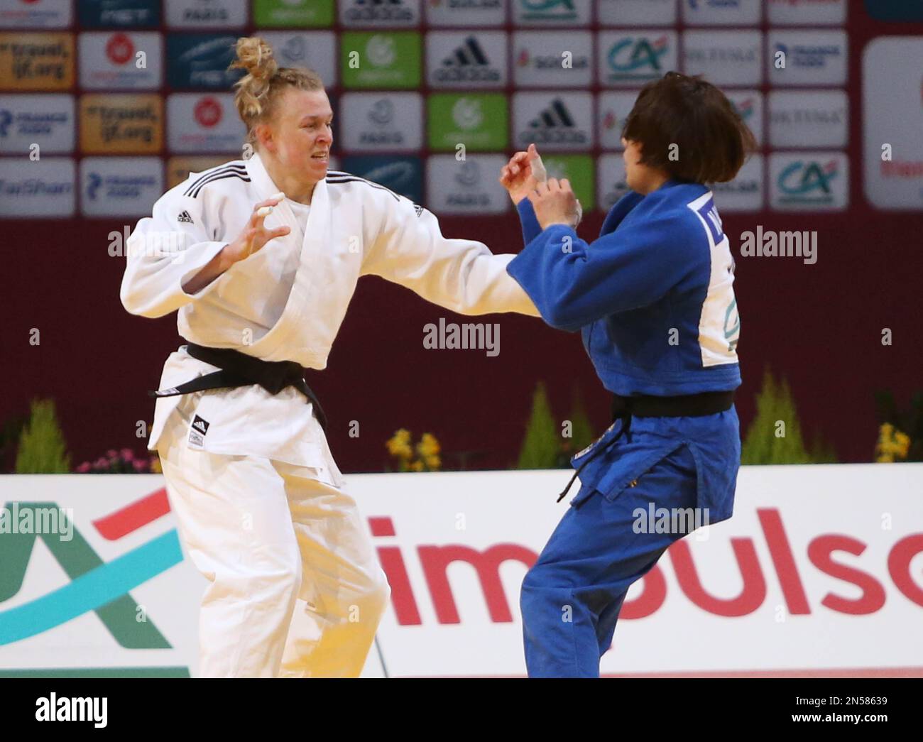 Nami Nabekura of Japan and Katharina Haecker of Australia during the ...