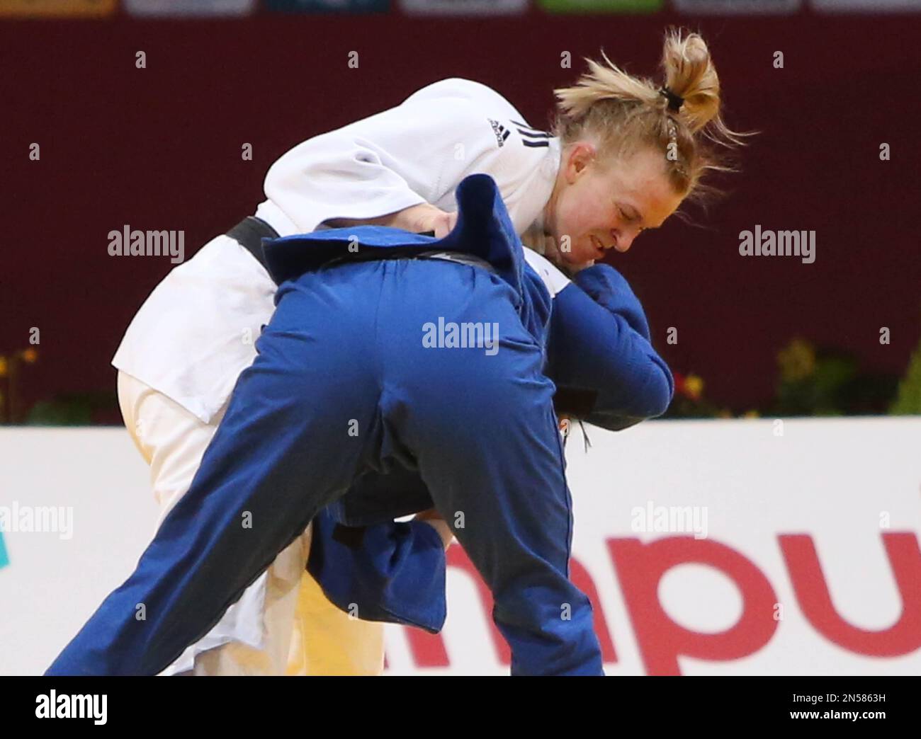 Nami Nabekura of Japan and Katharina Haecker of Australia during the ...
