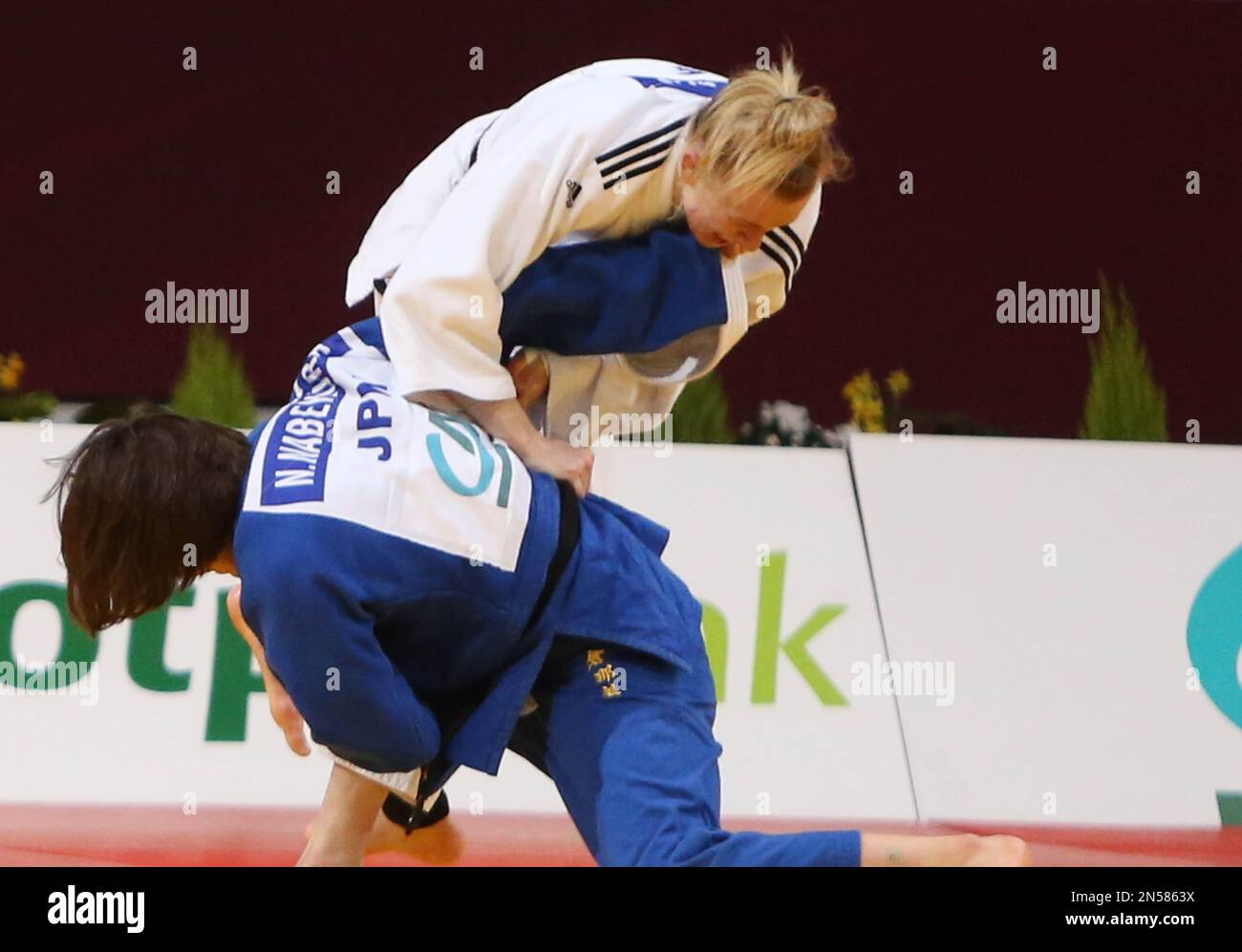 Nami Nabekura of Japan and Katharina Haecker of Australia during the ...