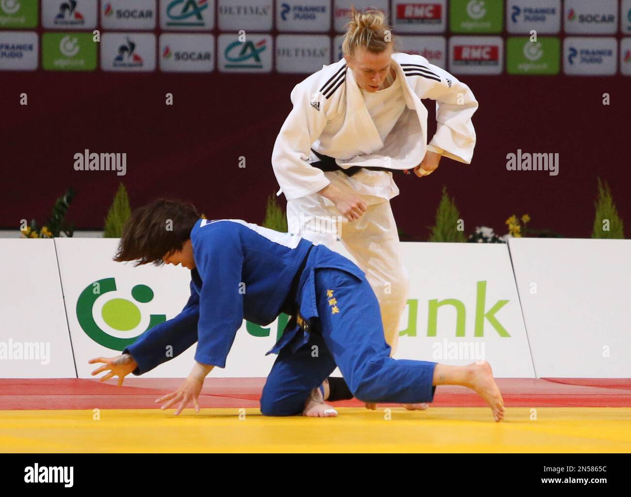 Nami Nabekura of Japan and Katharina Haecker of Australia during the ...