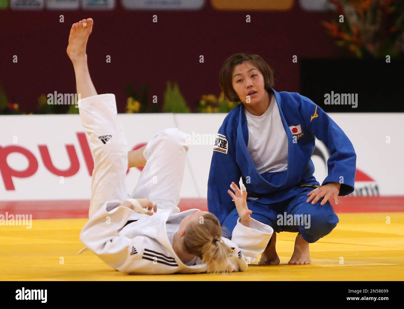 Nami Nabekura of Japan and Katharina Haecker of Australia during the ...
