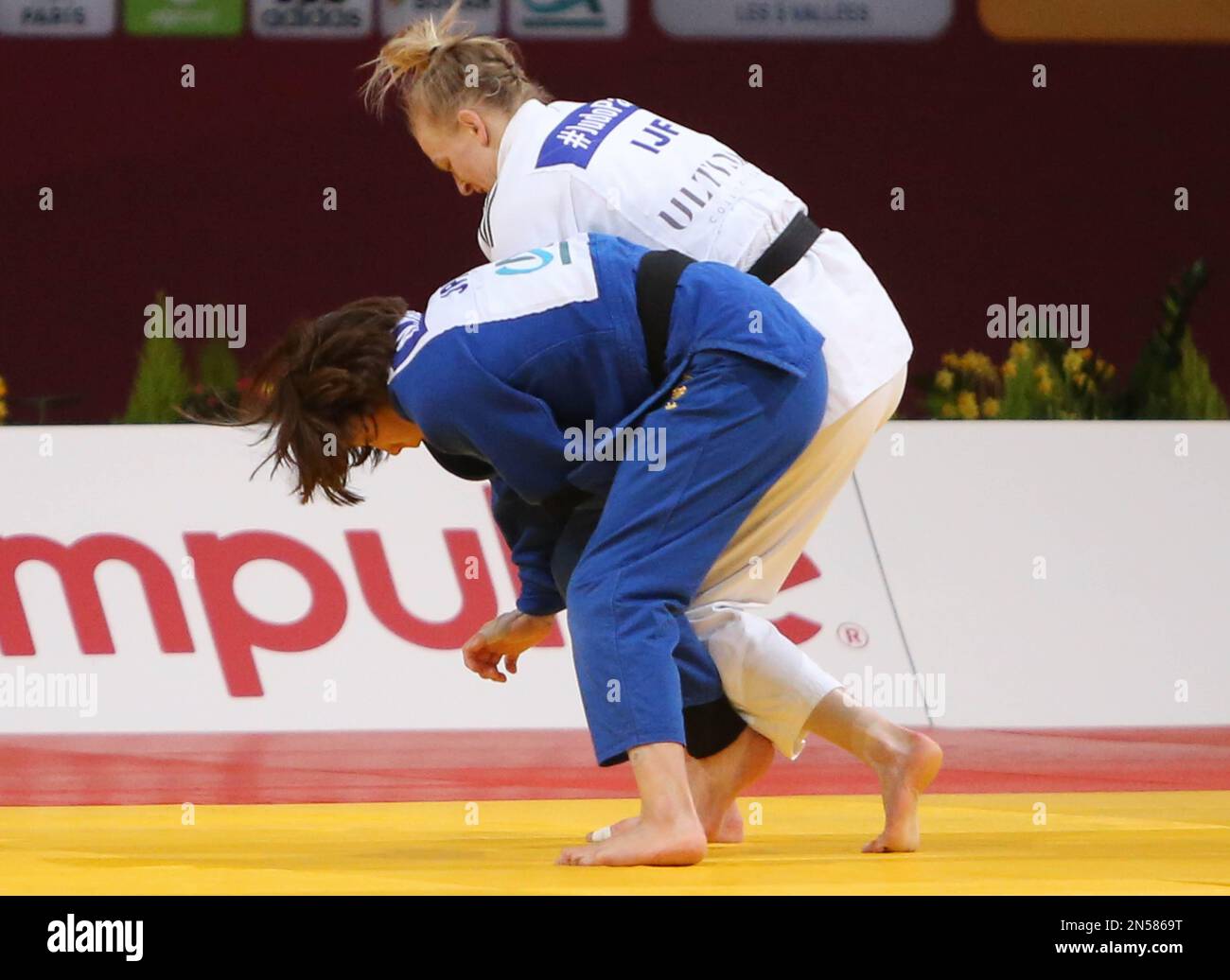 Nami Nabekura of Japan and Katharina Haecker of Australia during the ...