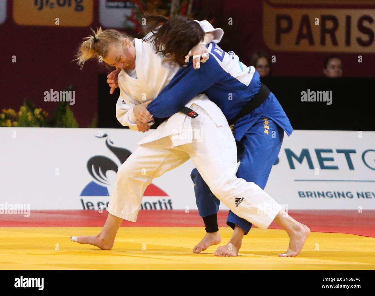 Nami Nabekura of Japan and Katharina Haecker of Australia during the ...