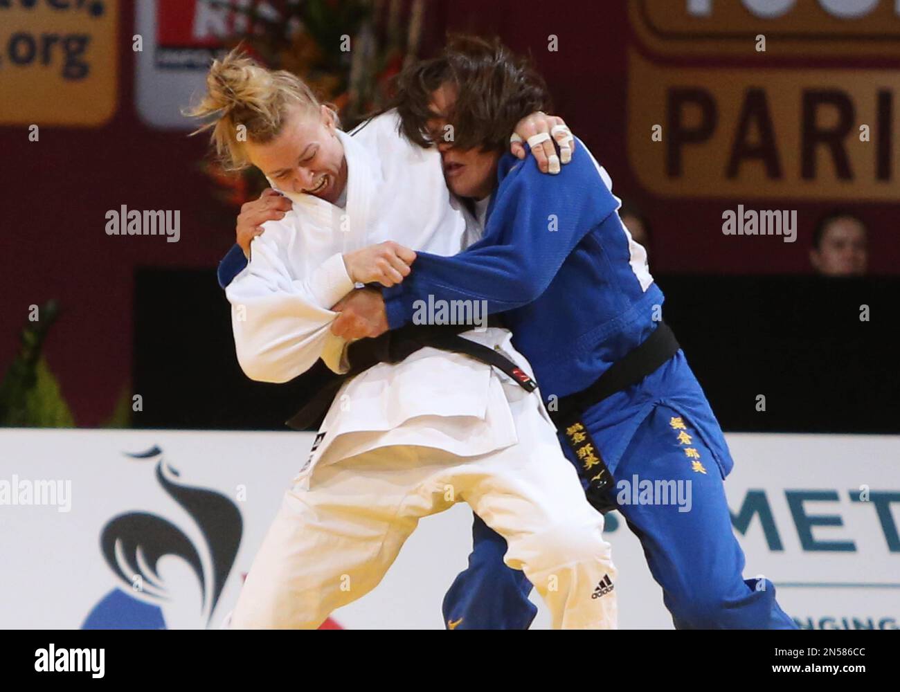 Nami Nabekura of Japan and Katharina Haecker of Australia during the ...